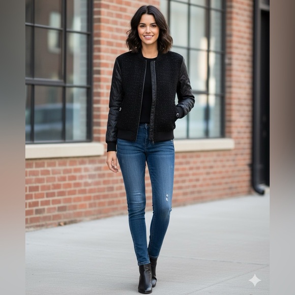 VENUS | Jackets & Coats | Venus Black Quilted Bomber Jacket | Poshmark